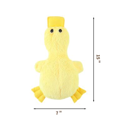 China Chengbei Duck Plush Pet Toy Sustainable Dog Tooth Cleaning with Soft Squeaker Direct for sale