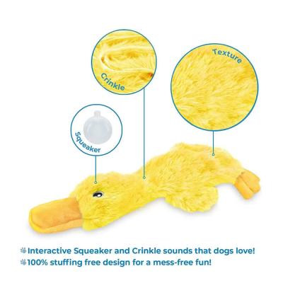 China Chengbei Duck Plush Pet Toy Sustainable Dog Tooth Cleaning with Soft Squeaker Direct for sale