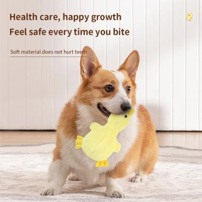 China Chengbei Duck Plush Pet Toy Sustainable Dog Tooth Cleaning with Soft Squeaker Direct for sale