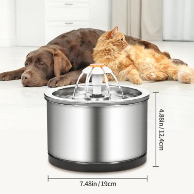 China Huisdierwaterfontein 2,5L Volume Roestvrij staalmateriaal Geen tijdinstelling sproeiers inbegrepen Te koop