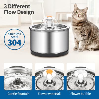 China Huisdierwaterfontein 2,5L Volume Roestvrij staalmateriaal Geen tijdinstelling sproeiers inbegrepen Te koop