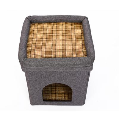 Cina Cat Climbing Frame Folded Double Cool Cat Litter Cathole Platform lussuoso e confortevole in vendita