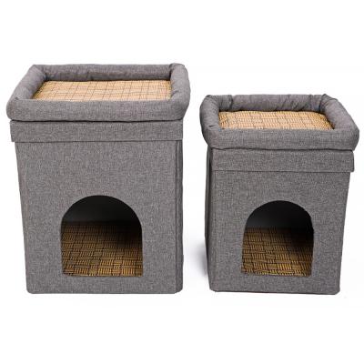 Cina Cat Climbing Frame Folded Double Cool Cat Litter Cathole Platform lussuoso e confortevole in vendita