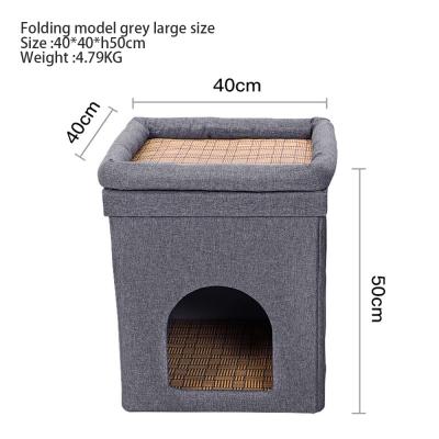 Cina Cat Climbing Frame Folded Double Cool Cat Litter Cathole Platform lussuoso e confortevole in vendita