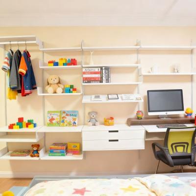 China Custom Size Flexible Detachable Metal Magnetic Standing Storage Rack Assembling Bookshelves Clothes Racks Office Desks Study for sale