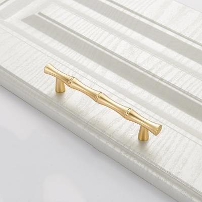 China New Design Bamboo Shape T-Bar Door Pull Handles Zinc Alloy Furniture Handles for Cabinets Cupboards Dressers- for Drawers for sale