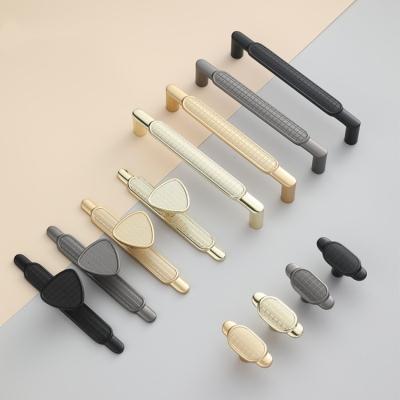 China Modern Simple New Chinese Single Double Hole Cabinet Drawer Knobs Wardrobe Handles and Furniture Hardware Accessories for sale