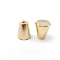 China Simple Modern 20mm Drawer Gold Knobs Hardware Circular Cone Kitchen Cabinet Knobs for sale