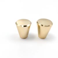 China Simple Modern 20mm Drawer Gold Knobs Hardware Circular Cone Kitchen Cabinet Knobs for sale