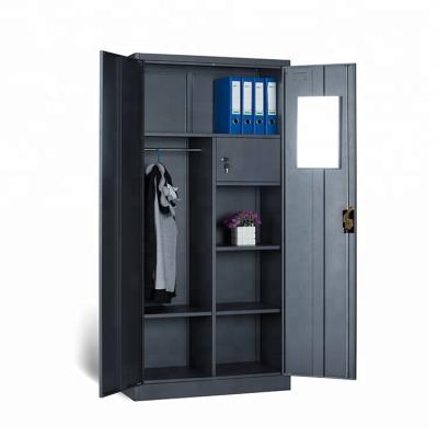 China Modern Design 2 Door Furniture Steel Metal Wardrobe for sale