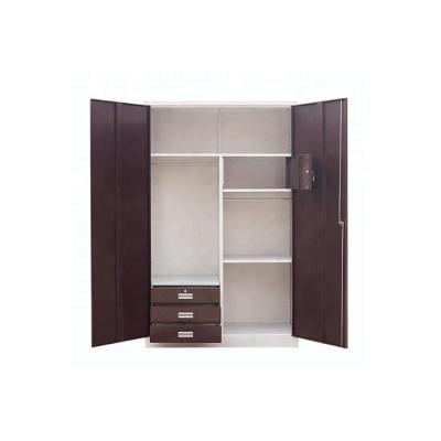 China Knock-down Godrej Iron Wardrobe Closet Modern Steel Almirah for sale