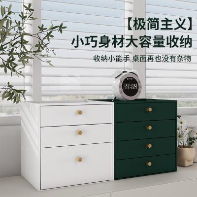 China Three Drawer Home Dresser Desktop Storage Box  Makeup Organizer Storage Box Storage Box for sale