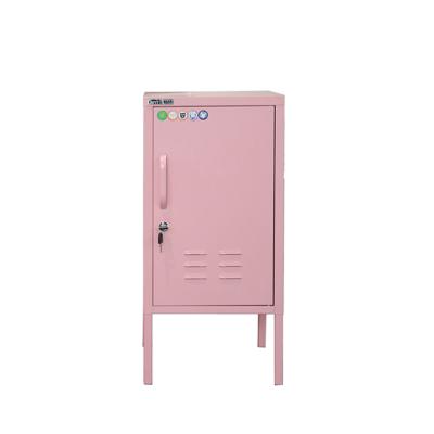 China Small Metal Corner Cabinet with Lock Storage Cabinet for Living Room for sale