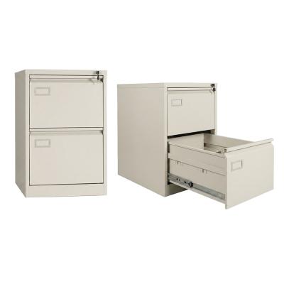 China Professional 2-Drawer Vertical Steel Filing Cabinet with Slotted Handle - Compact Under-Desk Dual-Config File Storage (D-A2) for sale