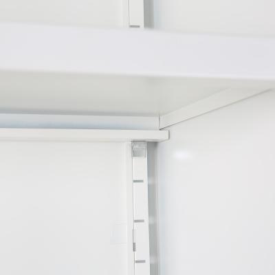 China Reißen Sie Struktur-Stahl zwei Tür-Metallaktenschränke mit drei Regal-Brettern ab zu verkaufen