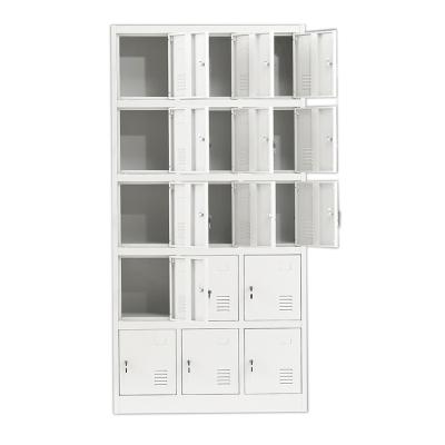 China Modern van de de Kastopslag van de Staalgarderobe Modulair de Kastkabinet met 15 Deuren Te koop