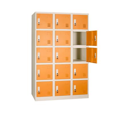 China Modern van de de Kastopslag van de Staalgarderobe Modulair de Kastkabinet met 15 Deuren Te koop