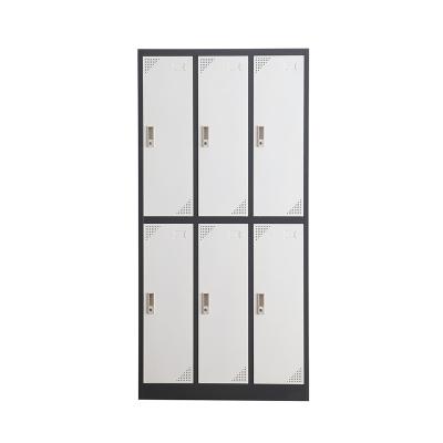 China De Opslaggarderobe 6 van de metaalkleding de Kast van het Deurstaal voor Bureau Vullend Kabinet Te koop