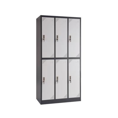 China De Opslaggarderobe 6 van de metaalkleding de Kast van het Deurstaal voor Bureau Vullend Kabinet Te koop
