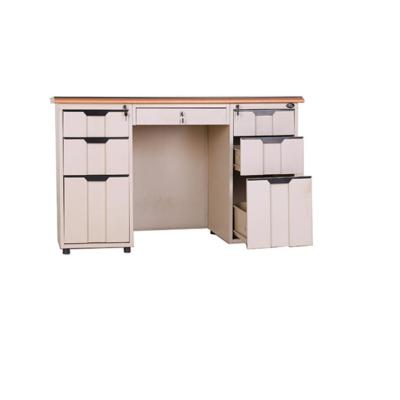 Cina Scrittorio esecutivo d'acciaio moderno d'acciaio della Tabella dell'ufficio dello scrittorio delle forniture di ufficio con due piedistalli in vendita