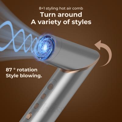 Cina Professionale 8 in 1 Hair Styler spazzola ad aria calda Multi Curling asciugatura raddrizzante ioni negativi pieghevole set regalo in vendita