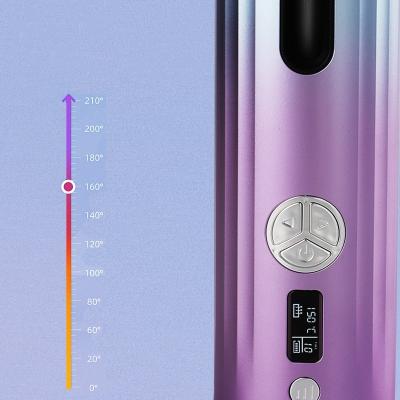 Cina Piastra ceramica Ferro a ricciole senza fili per il viaggio Impostazioni di temperatura regolabili in vendita