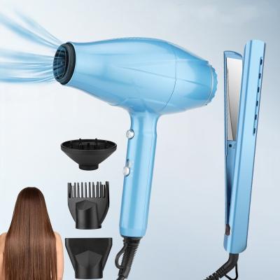 China 2 in 1 Hair Dryer and Hair Straightener Set Professional High Power 2200W Hair Care Gift Set for sale