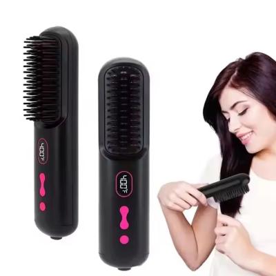 China Oplaadbare draadloze haarrectificatie kam Negatieve Ion Geen haarbeschadiging Draagbaar Te koop