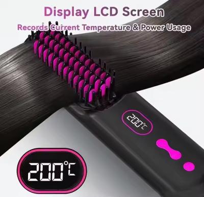 China Oplaadbare draadloze haarrectificatie kam Negatieve Ion Geen haarbeschadiging Draagbaar Te koop