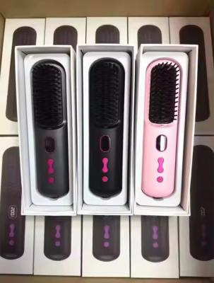 China Oplaadbare draadloze haarrectificatie kam Negatieve Ion Geen haarbeschadiging Draagbaar Te koop