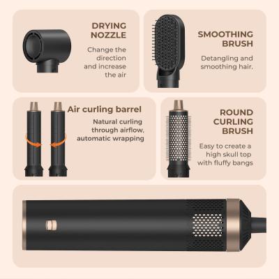 China 5 in 1 Electric Hair Styler Tool Custom Logo LED Multifunctional Hair Curler Set with 1000W Power and 1.8m Cord Length for sale