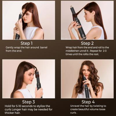 China 5 in 1 Electric Hair Styler Tool Custom Logo LED Multifunctional Hair Curler Set with 1000W Power and 1.8m Cord Length for sale