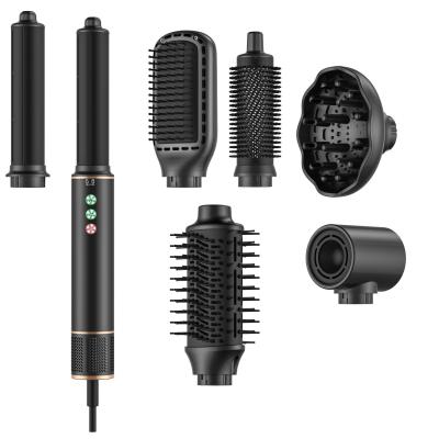 Cina 7 in 1 Styler ad aria calda ad alta velocità 110 000 giri al minuto asciugacapelli rotante professionale senza frizz spazzola senza danni da calore in vendita
