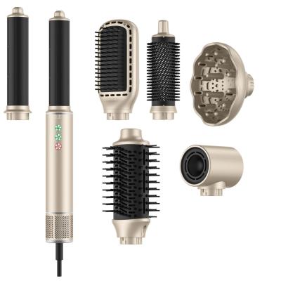 Cina 7 in 1 Styler ad aria calda ad alta velocità 110 000 giri al minuto asciugacapelli rotante professionale senza frizz spazzola senza danni da calore in vendita