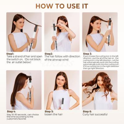 中国 迅速乾燥 8イン 1 プロフェッショナル ホットエア ヘアドライヤー ブラシ オートウラップカール 2M パワーコード 1500W マルチスタイラー 販売のため