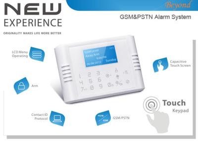 China Quad-Band GSM+PSTN Dual Network Touch Keypad LCD Display Wireless House Alarm System for sale