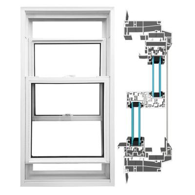 China Soundproof Modern UPVC Double Hung Window For Sash And Casement for sale