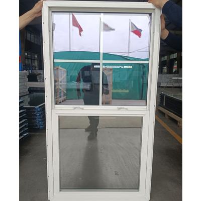 China Vertical Lifting Vinyl UPVC Window Single Hung Energy Efficient Balance for sale