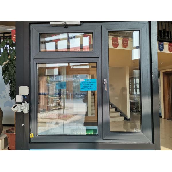 Antracite personalizado Sash inclinação e virar janela UPVC vidro duplo temperado