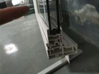 China Windproof White UPVC Single Hung Window With Grill And Mesh for sale