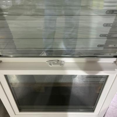 China Ventanas de UPVC de limpieza fácil de una sola hoja para pisos altos, blancas, de deslizamiento vertical en venta