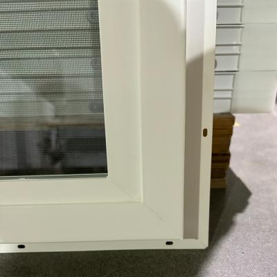 China Ventanas de UPVC de limpieza fácil de una sola hoja para pisos altos, blancas, de deslizamiento vertical en venta