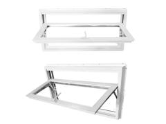 75 mm série de vinil invertido UPVC Hopper Janela inclinação para dentro