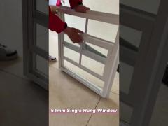 Американский стиль UPVC одноподвешенное окно виниловое вверх-вниз скользящее окно