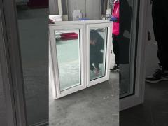 PVC Plastic Casement Window Crank Open American Style