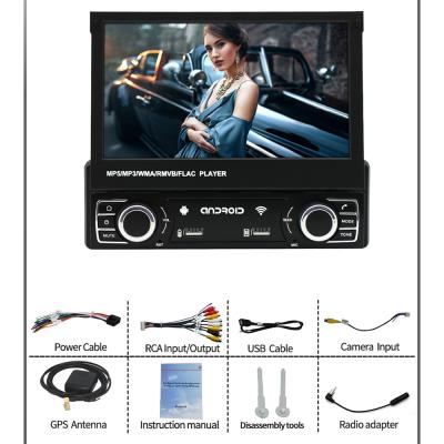 中国 7 インチ ユニバーサル Android カーラジオ プレーヤー シングル Din Android オート ヘッド ユニット GPS HD MP5 販売のため