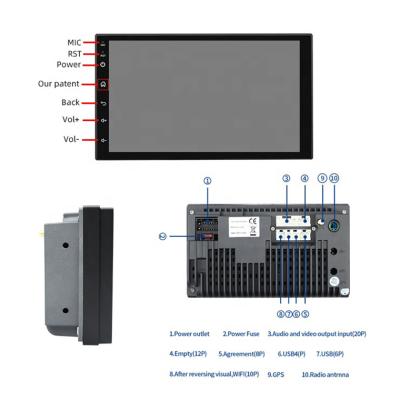 Cina Sistema di navigazione Full Touch Android per auto con unità principale Android da 10 pollici 1024x600 in vendita