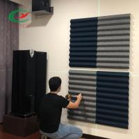 China Multicolor Wavy Polyester Fiber Acoustic Panel Moistureproof for sale