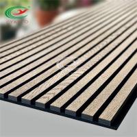 China Fluted Oak Walnut Acoustic Wall Panels Moistureproof Practical for sale