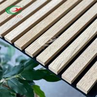 China Fluted Oak Walnut Acoustic Wall Panels Moistureproof Practical for sale